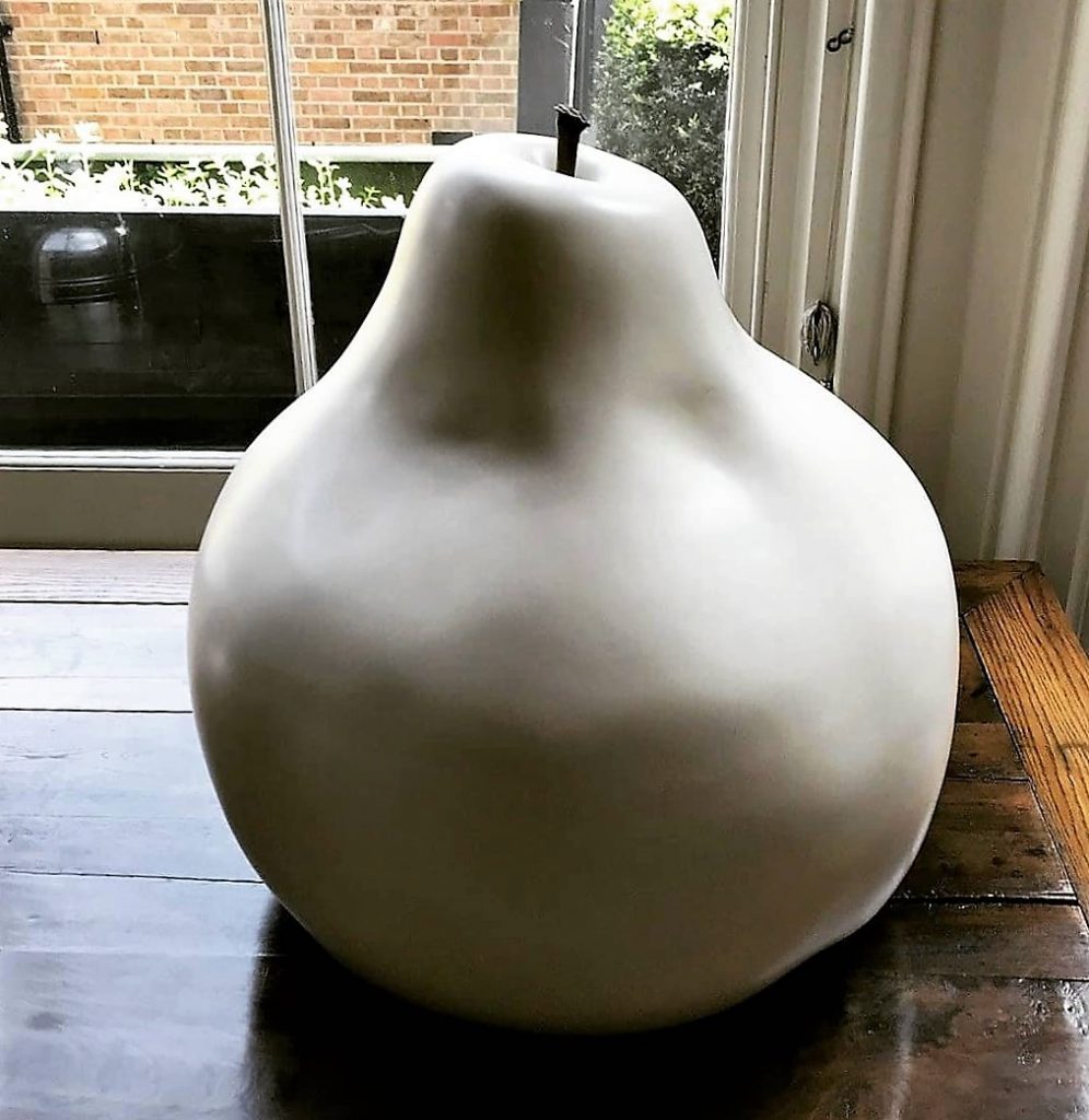 Wonderful Large Ceramic Pear Sculpture - AEGM