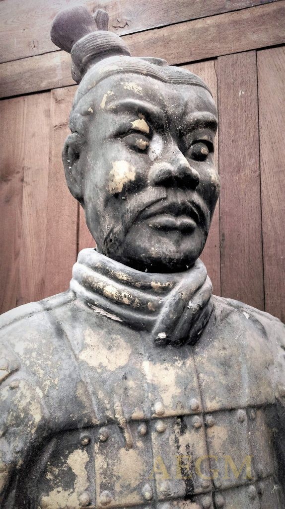 Three Life Size Clay Terracotta Warriors - AEGM