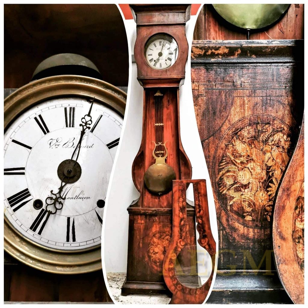 A Lovely Hand Painted 19th Century French Country Comtoise Longcase ...
